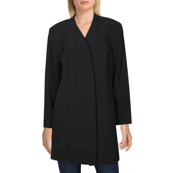 Kasper | Jackets & Coats | Kasper Womens Black Office Midi Topper ...